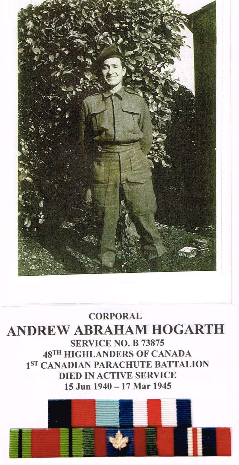 Hogarth, Andrew WW2 – Lakefield War Veterans